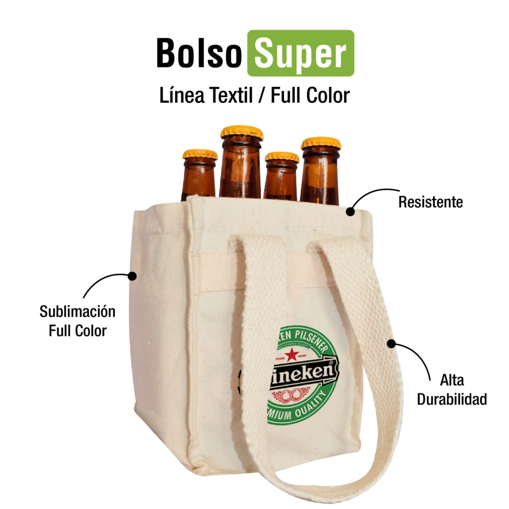 BOLSO SUPER BOTELLAS - Merchandising Perú