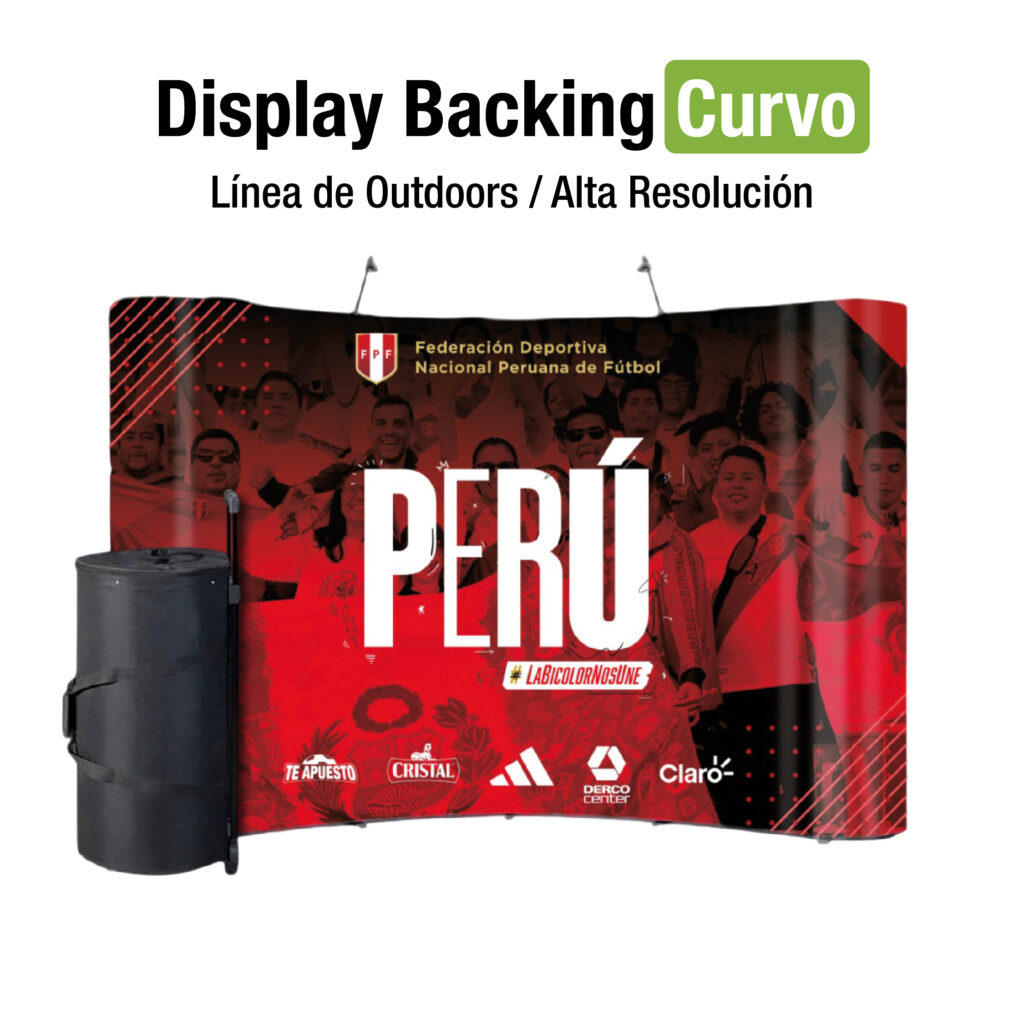 DISPLAY BACKING CURVO - Merchandising Perú