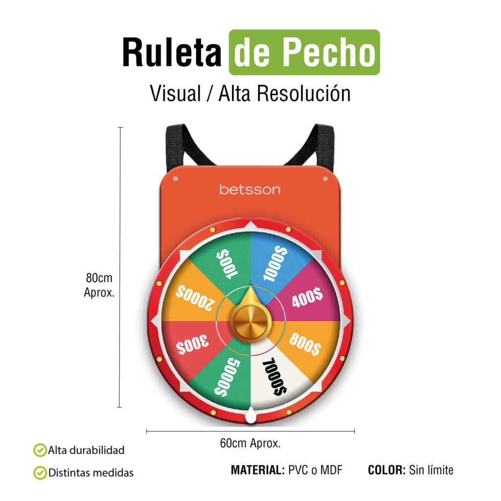 RULETA DE PECHO - Merchandising Perú