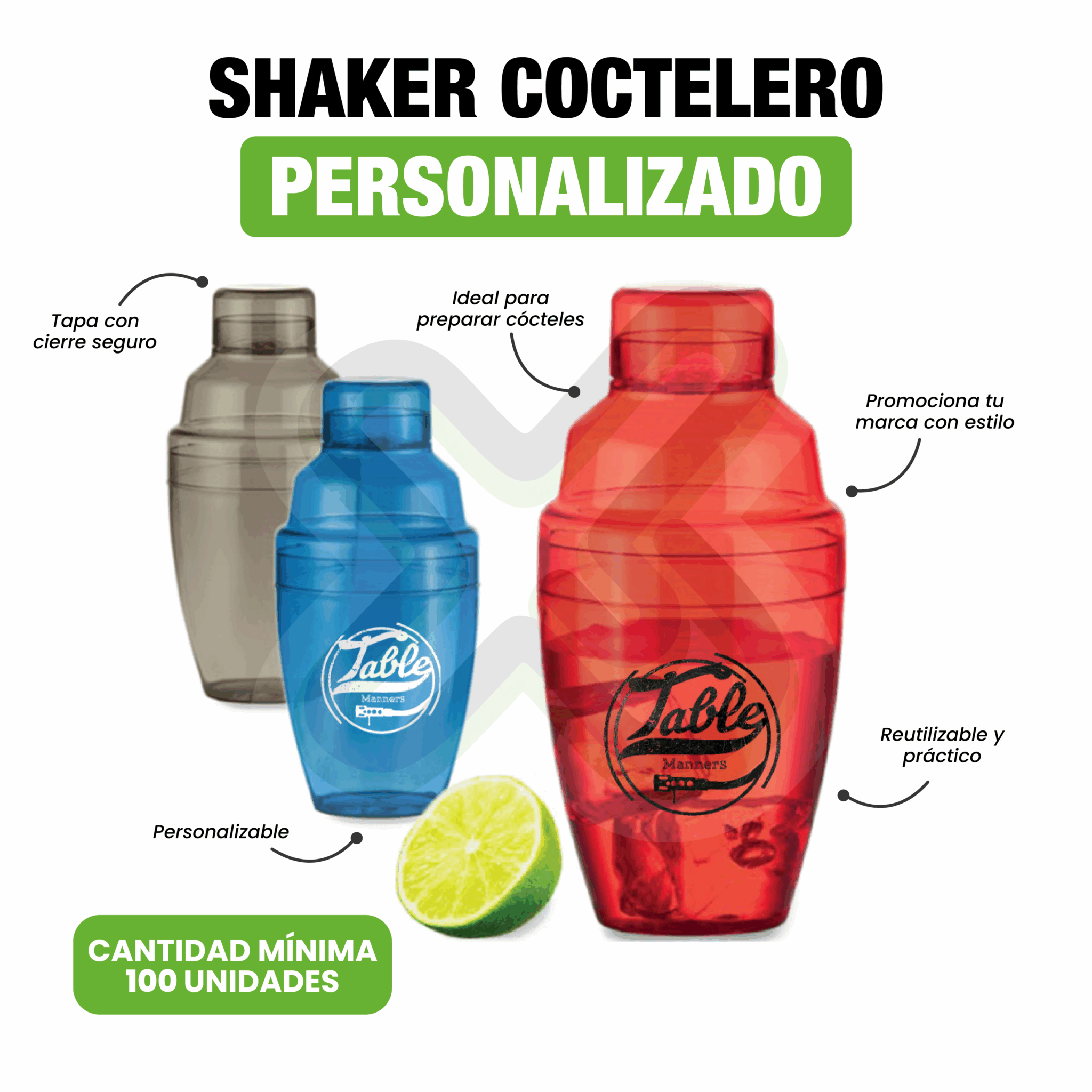 SHAKER COCTELERO PERSONALIZADO - Merchandising Perú